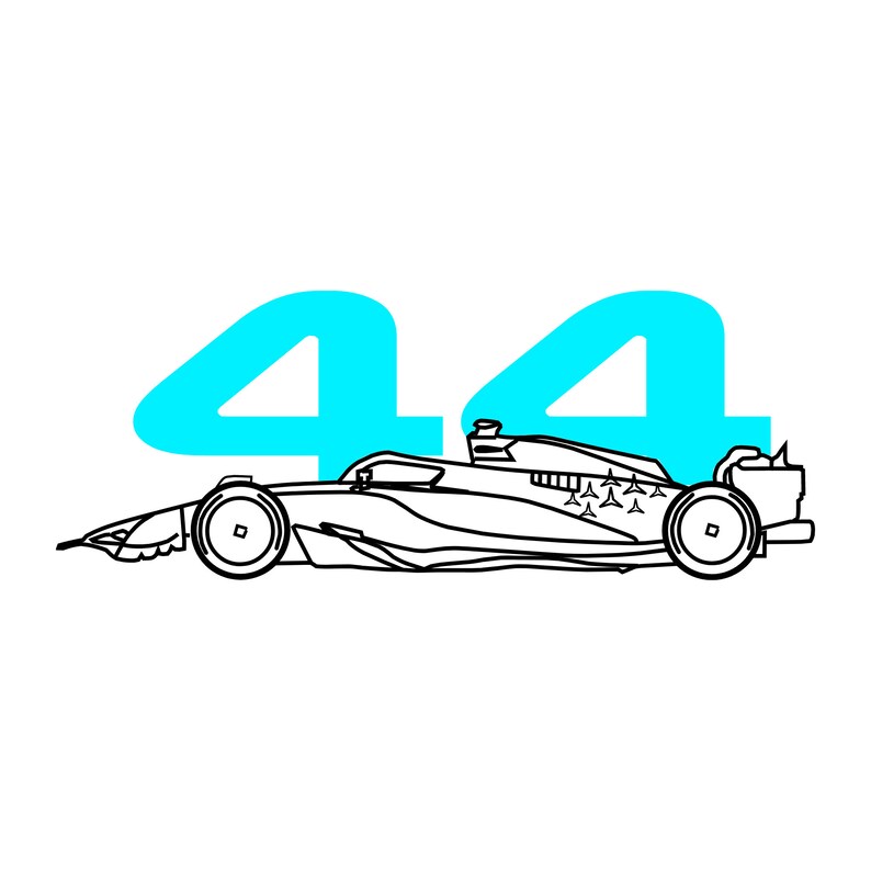 Formula 1 Lewis Hamilton Car Digital Art Formula 1 SVG Digital Download ...