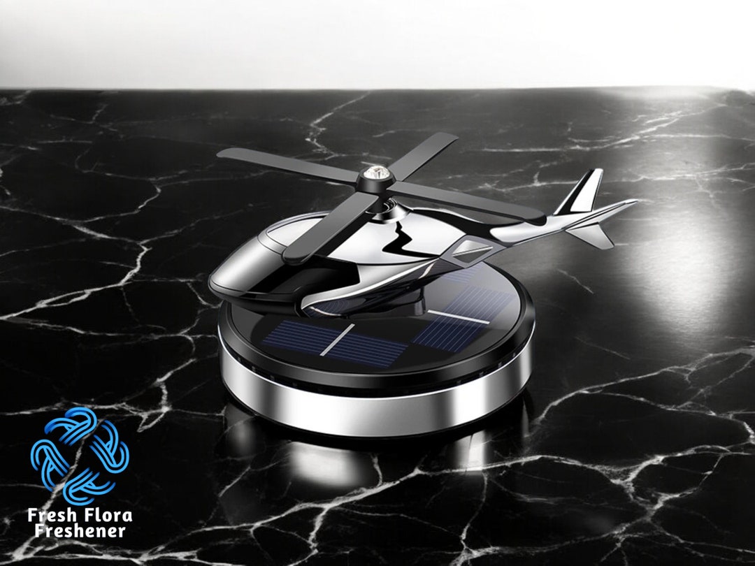 Solar Car Air Freshener Helicopter Propeller Deodorizer Home ...