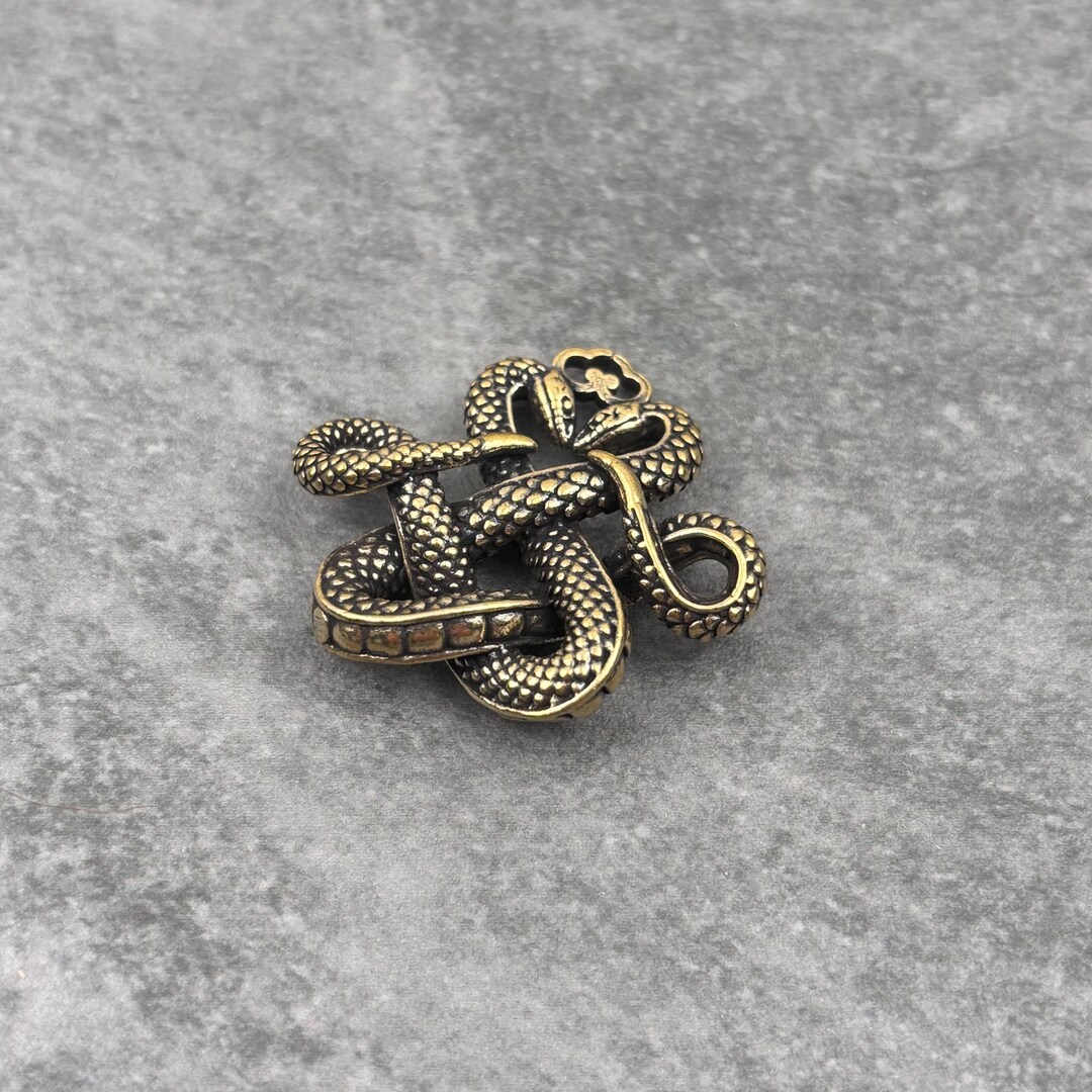 Brass Love Snakes, Brass Figurine, Brass Pendant, Antique Brass ...