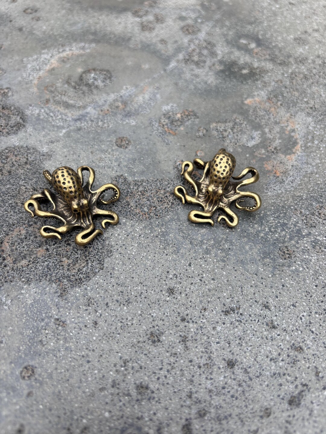 Octopus Brass Statue, Vintage Brass Statue, Antique Brass Sculpture ...