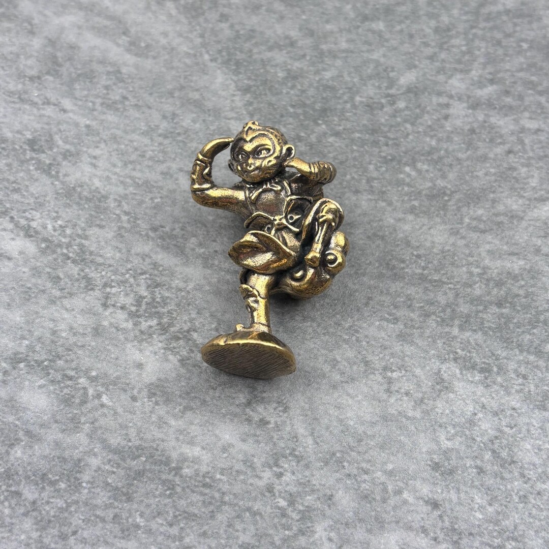 Monkey Sensei, Monkey Teacher Statue, Sensei Monkey Figurine, Brass ...