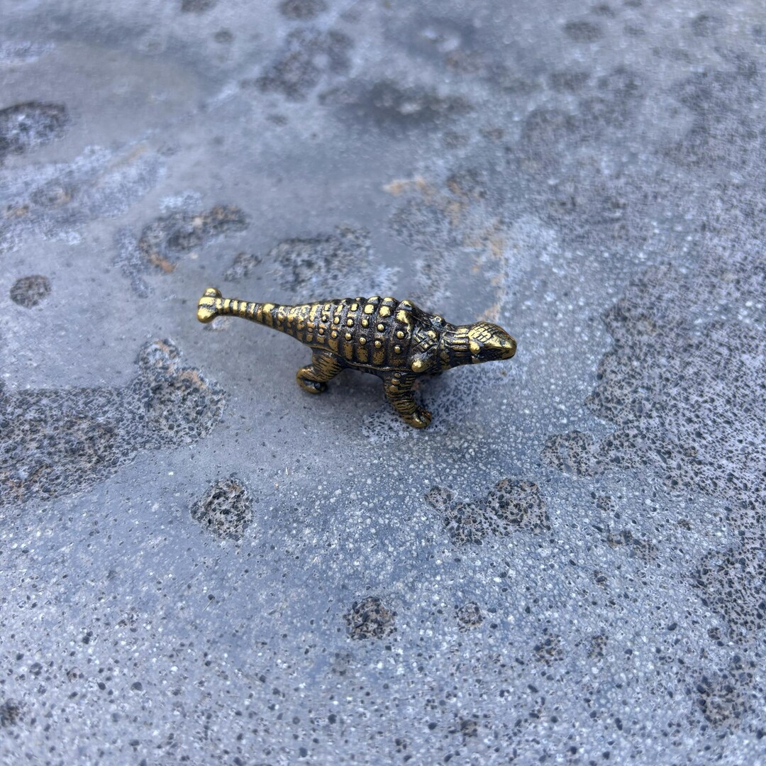 Dinosaur Brass Figurine, Cute Dinosaur Brass Statue, Mini Dinosaur ...