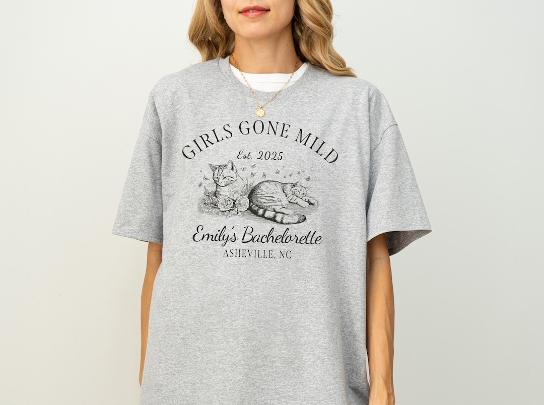 Girls Gone Mild Bachelorette Shirt: Funny Cat Bridal Party Tee - Etsy