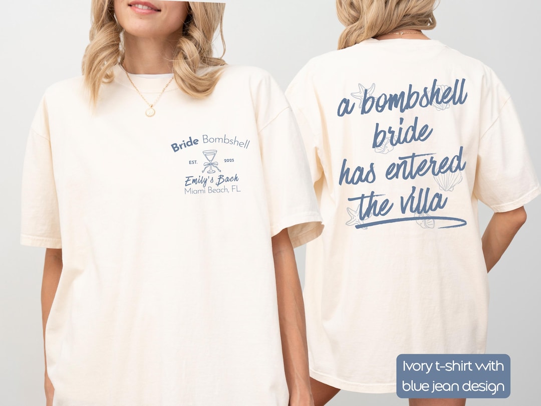Bombshell Bride Bachelorette Comfort Colors Shirt: Villa Themed Bach ...