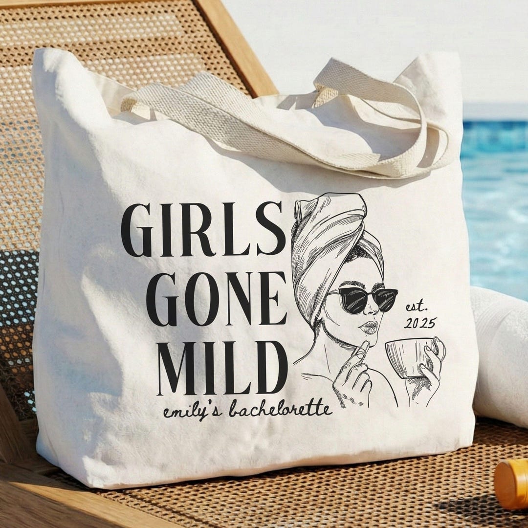Girls Gone Mild Bachelorette Party Favor Tote Bag, Spa Bachelorette ...