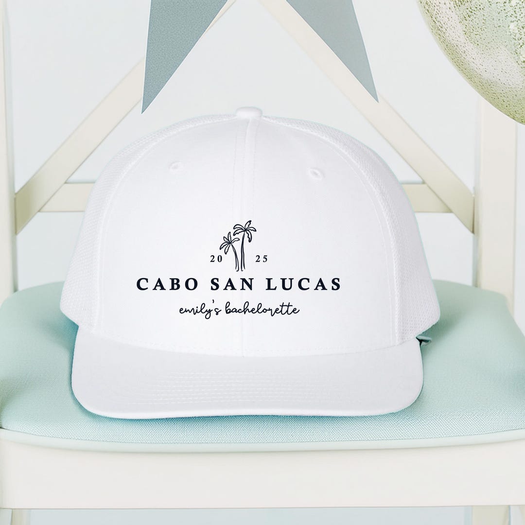 Custom Cabo San Lucas Bachelorette Hat, Personalized Bride Squad Beach ...