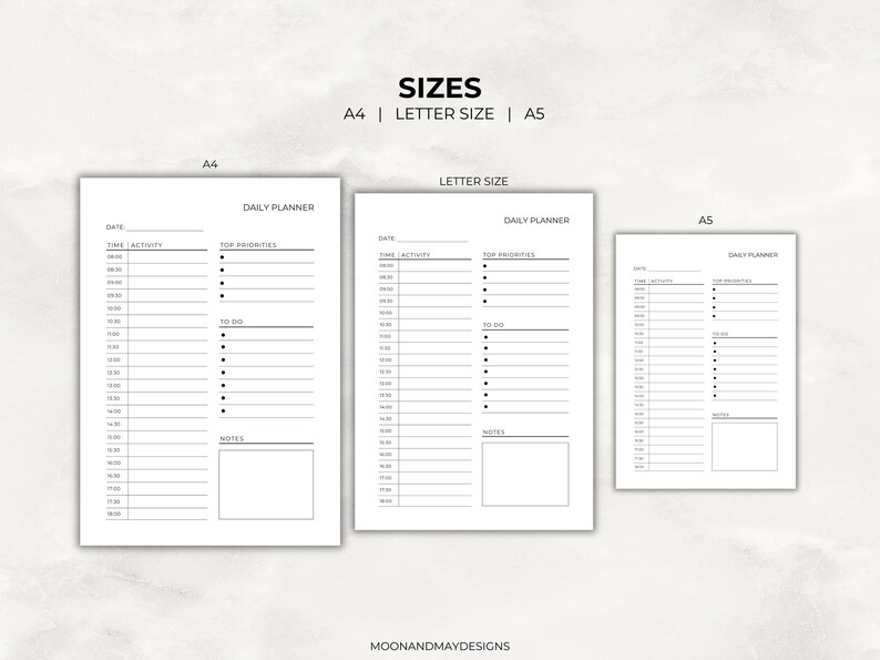 Daily Planner | Printable | Fillable | Daily Schedule | 30 Minute ...