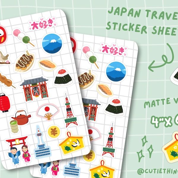Japanese Sticker Pack - Etsy