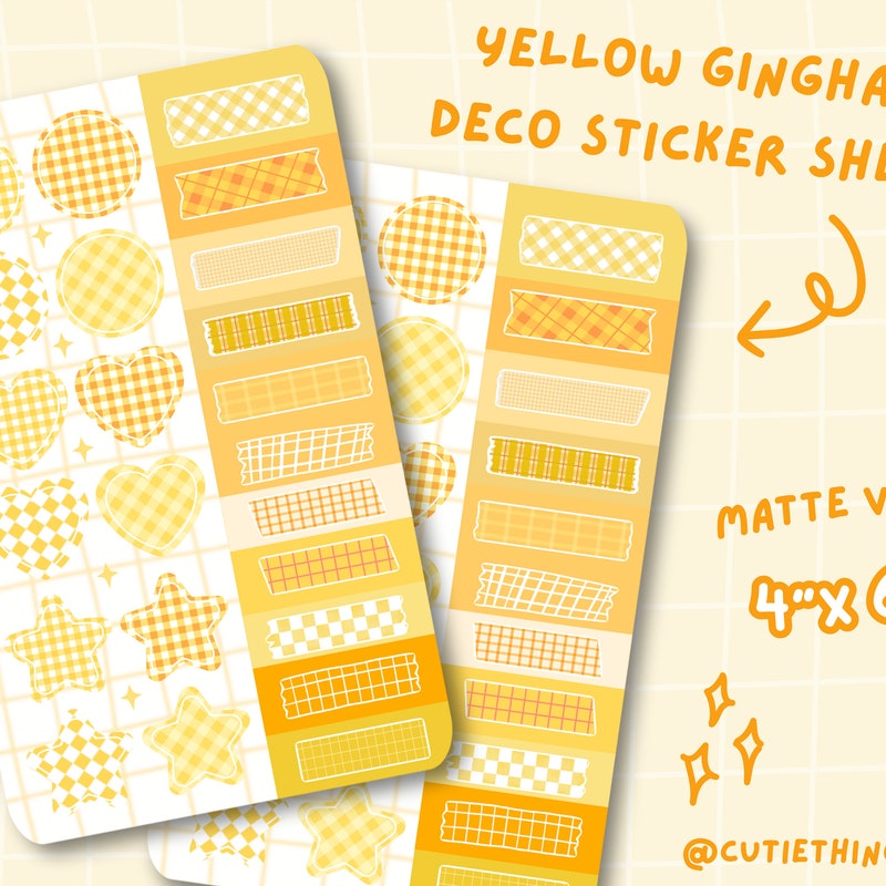 Yellow Stickers - Etsy