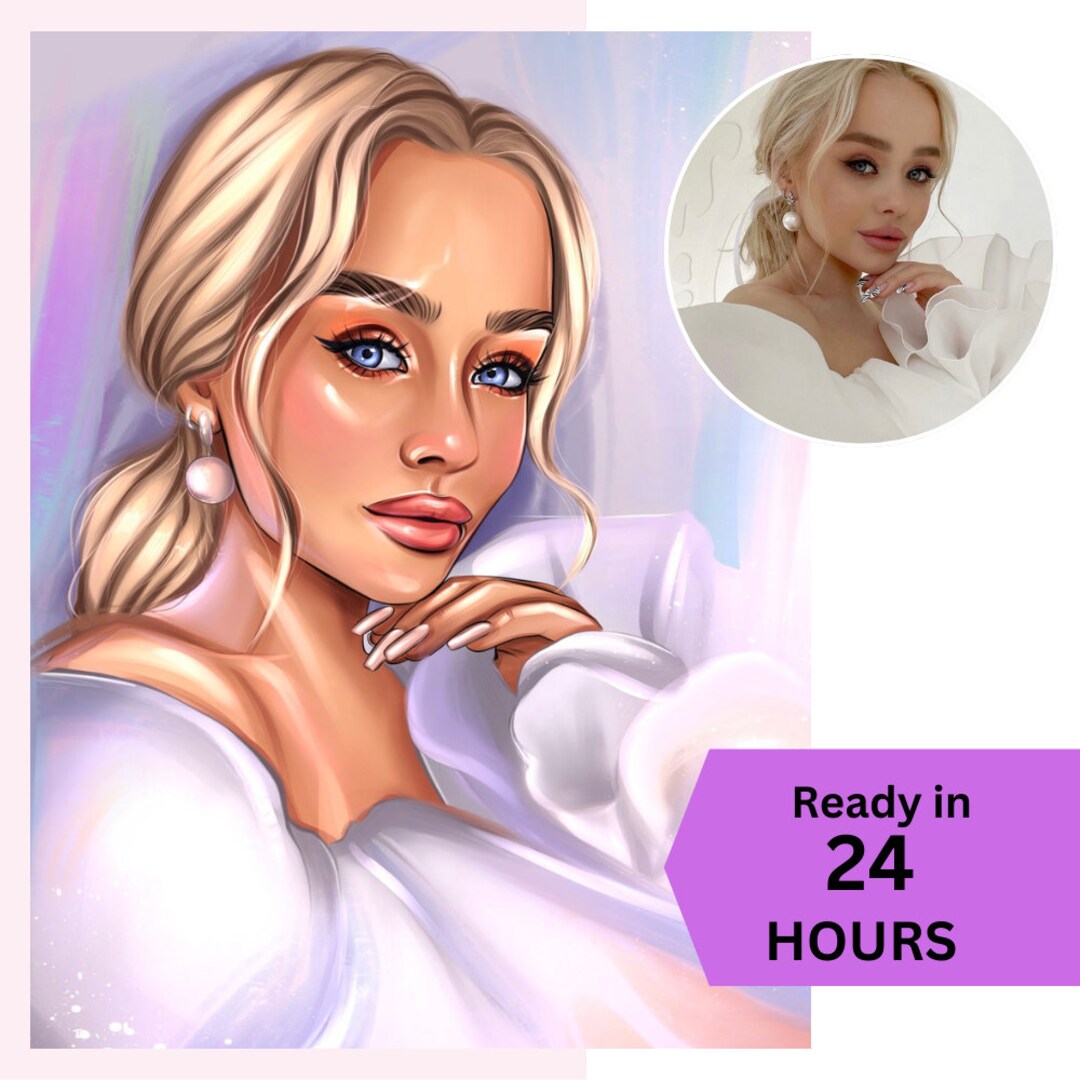 Custom Digital Painting, Personalized Gift , Portrait From Photo ...