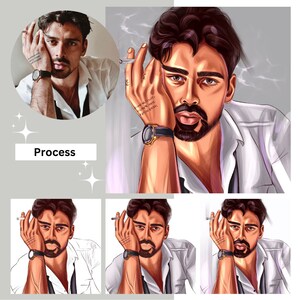 Custom Digital Painting, Personalized Gift , Portrait From Photo ...