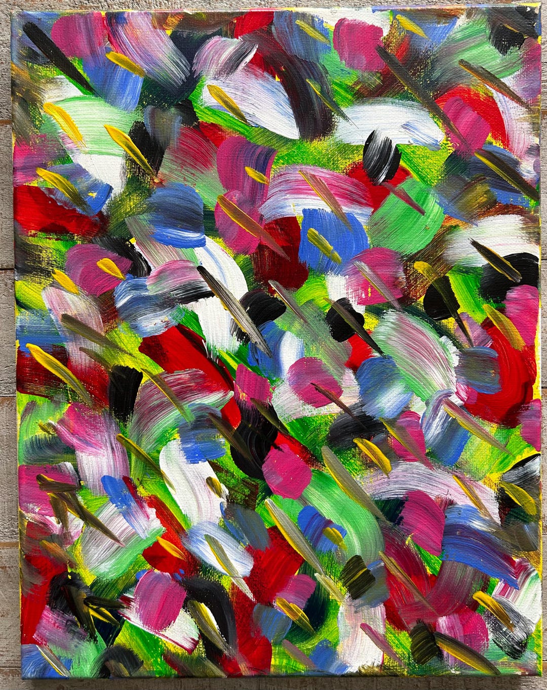 Abstract Painting Balloons Acrylic on Canvas. - Etsy