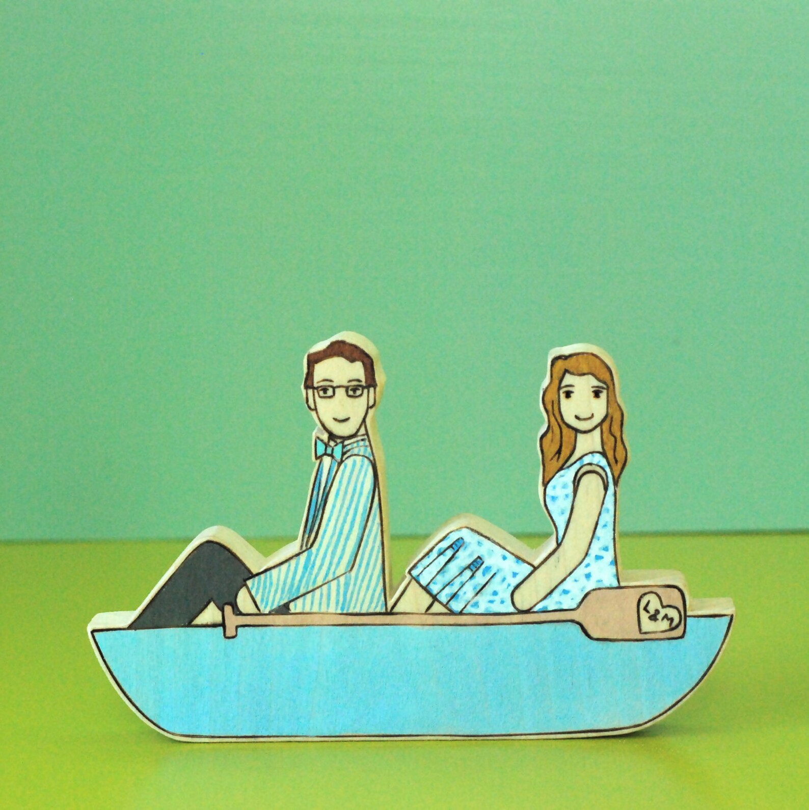 Custom Wedding Cake Topper Couple in Canoe or Kayak - Etsy