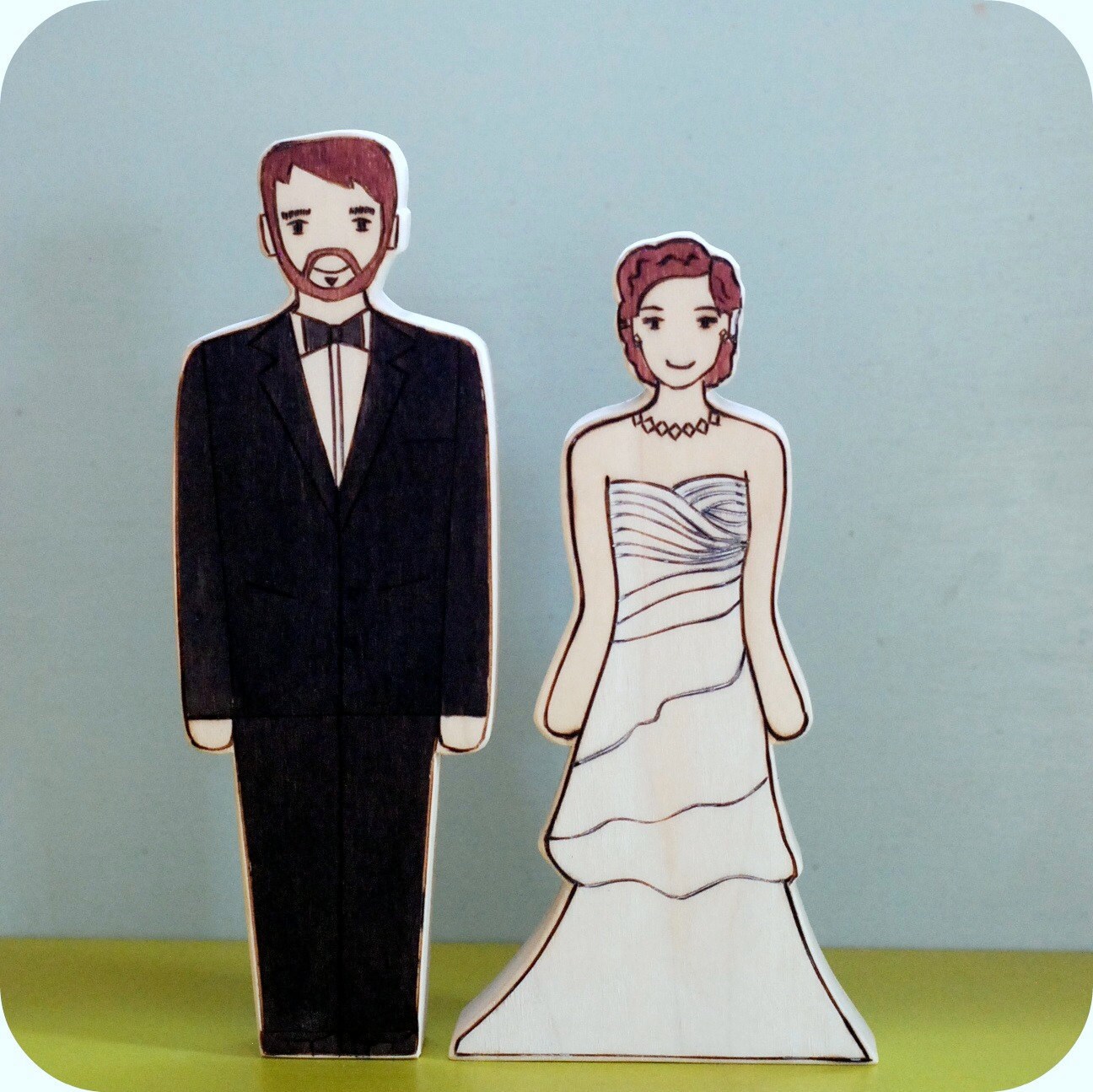 Custom Wedding Cake Topper Couple | Etsy