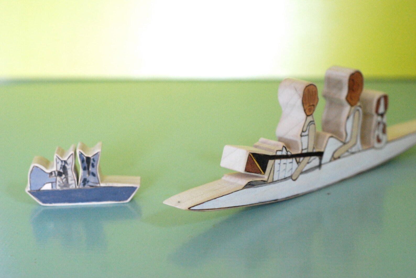 Custom Wedding Cake Topper Couple in Crew/rowing Boat With Separate ...