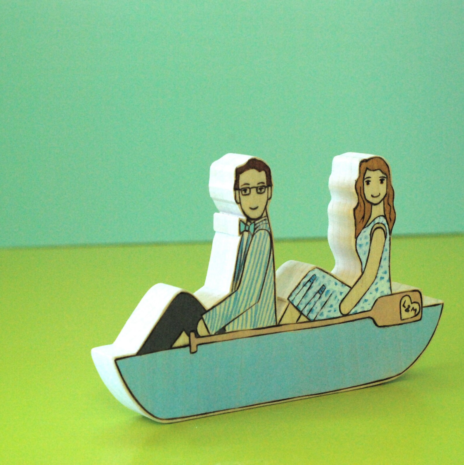 Custom Wedding Cake Topper Couple in Canoe or Kayak - Etsy