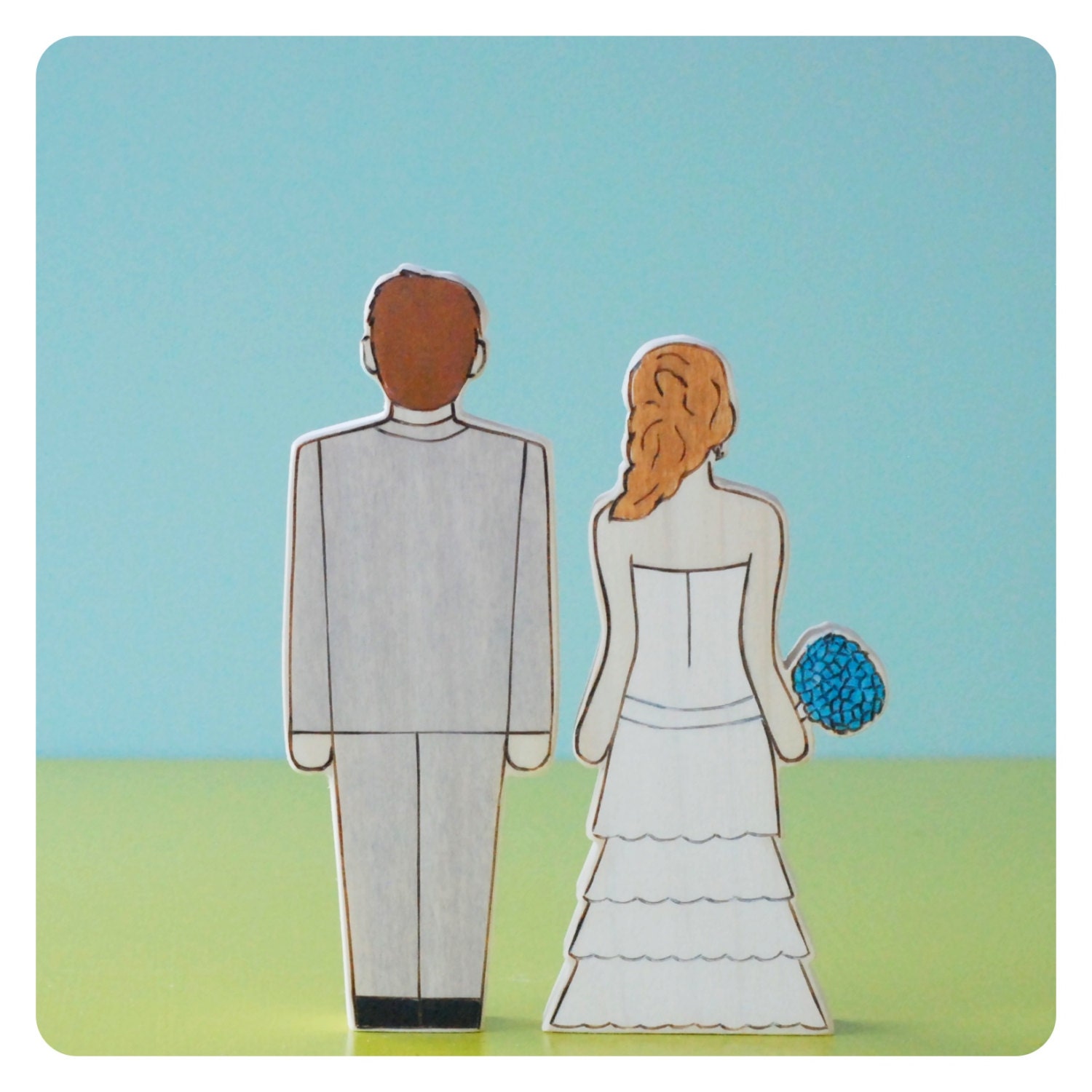 Custom Wedding or Anniversary Cake Topper Couple - Etsy