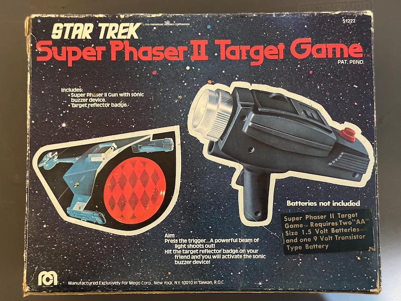 Vintage 1976 Star Trek Super Phaser II Target Game by Mego – Complete ...