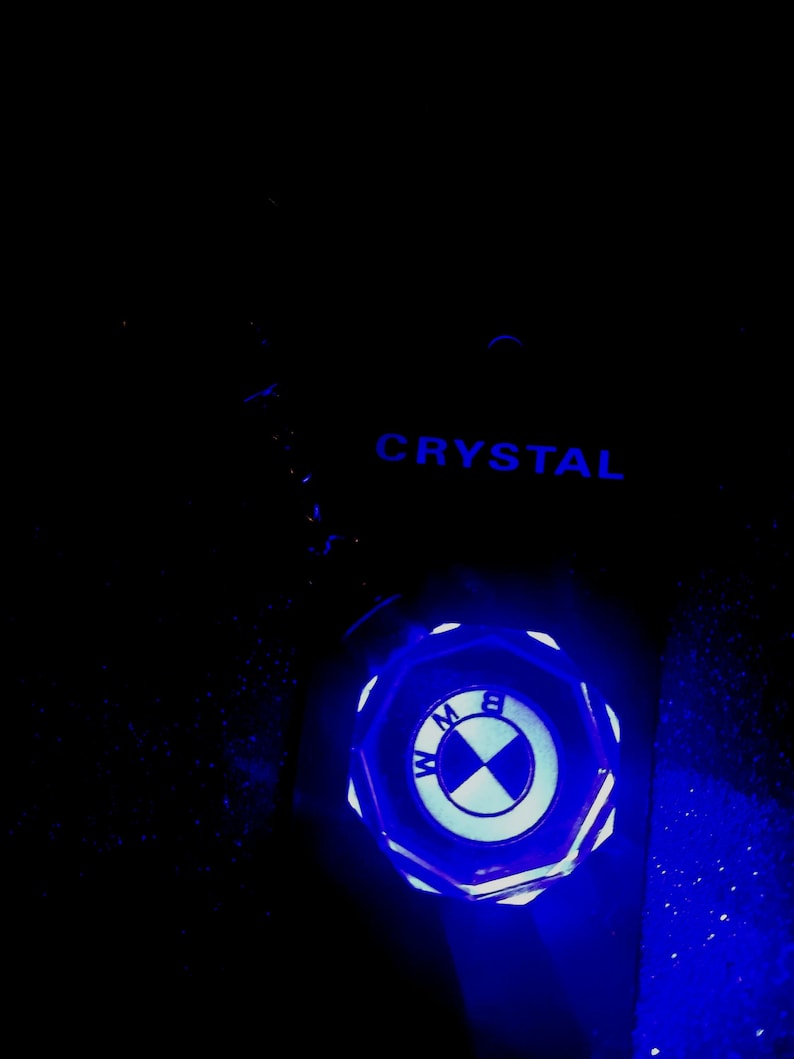 BMW Logo LED Crystal Keychain: 2D Engraved Car Key Ring - Etsy