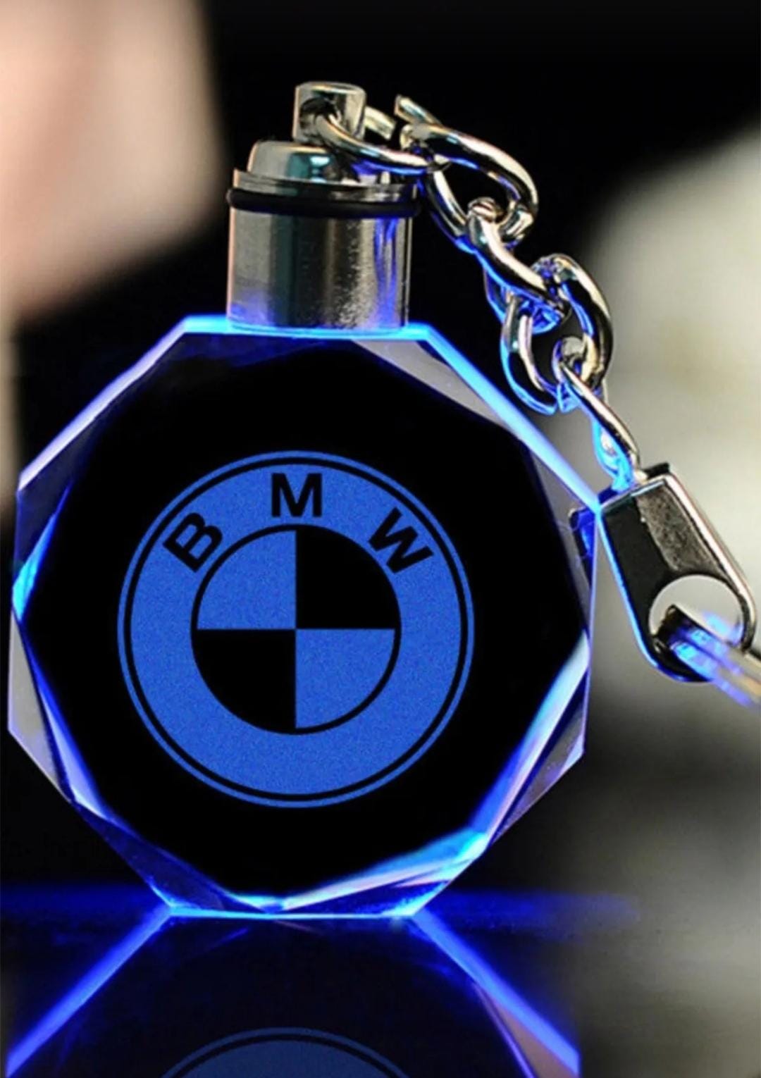 BMW Logo LED Crystal Keychain: 2D Engraved Car Key Ring - Etsy