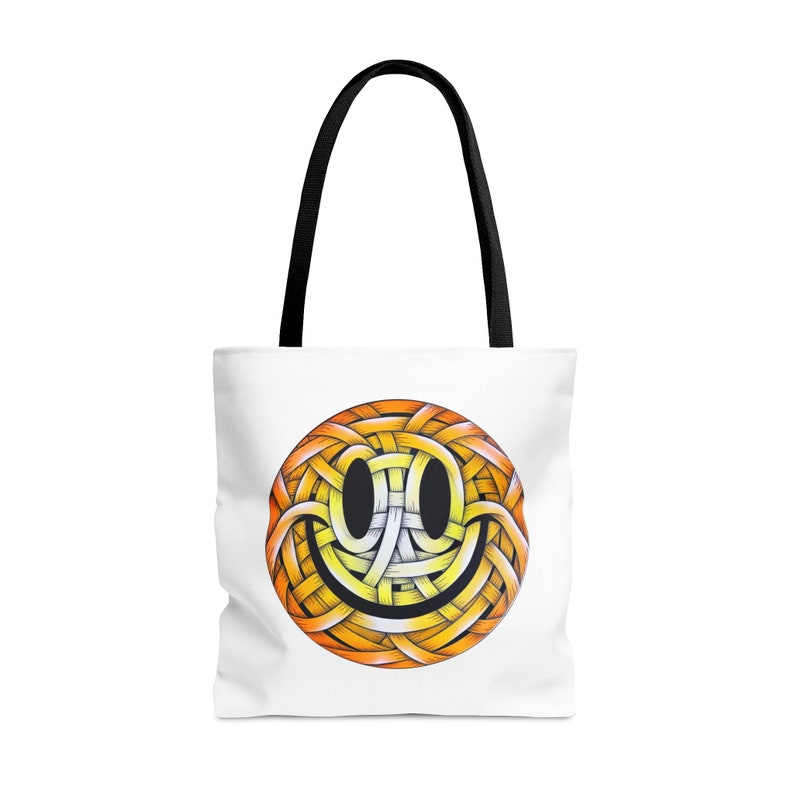 Smile With a Twist: acid Smiley Tote Bag by Otto Schade - Etsy