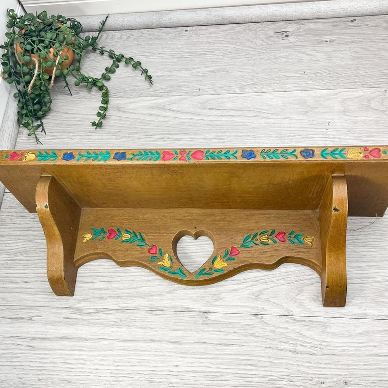 Wood Heart Shelf - Etsy