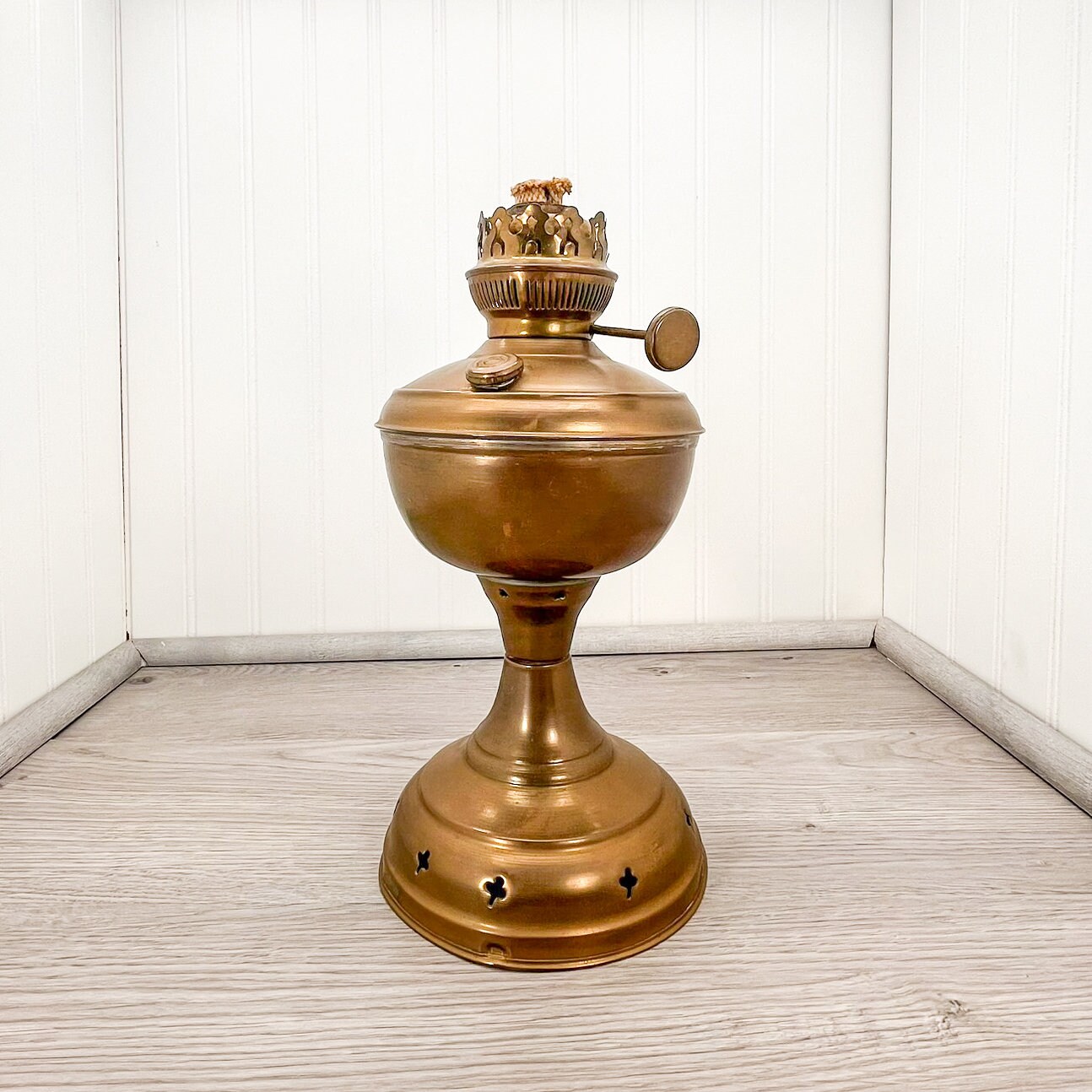 Antique Brass Kerosene Oil Lamp Base Brass Table Lamp Decor Vintage Oil ...