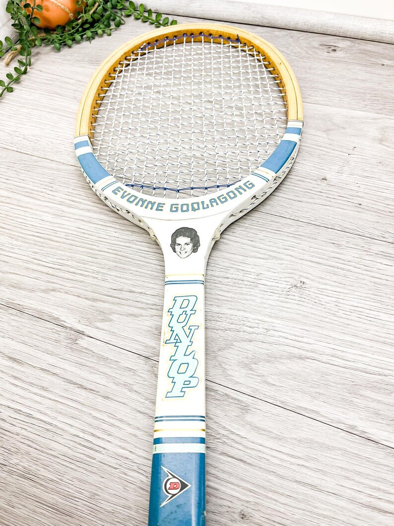 Vintage Wooden Tennis Racket Evonne Goolagong Dunlop Tennis Racket ...