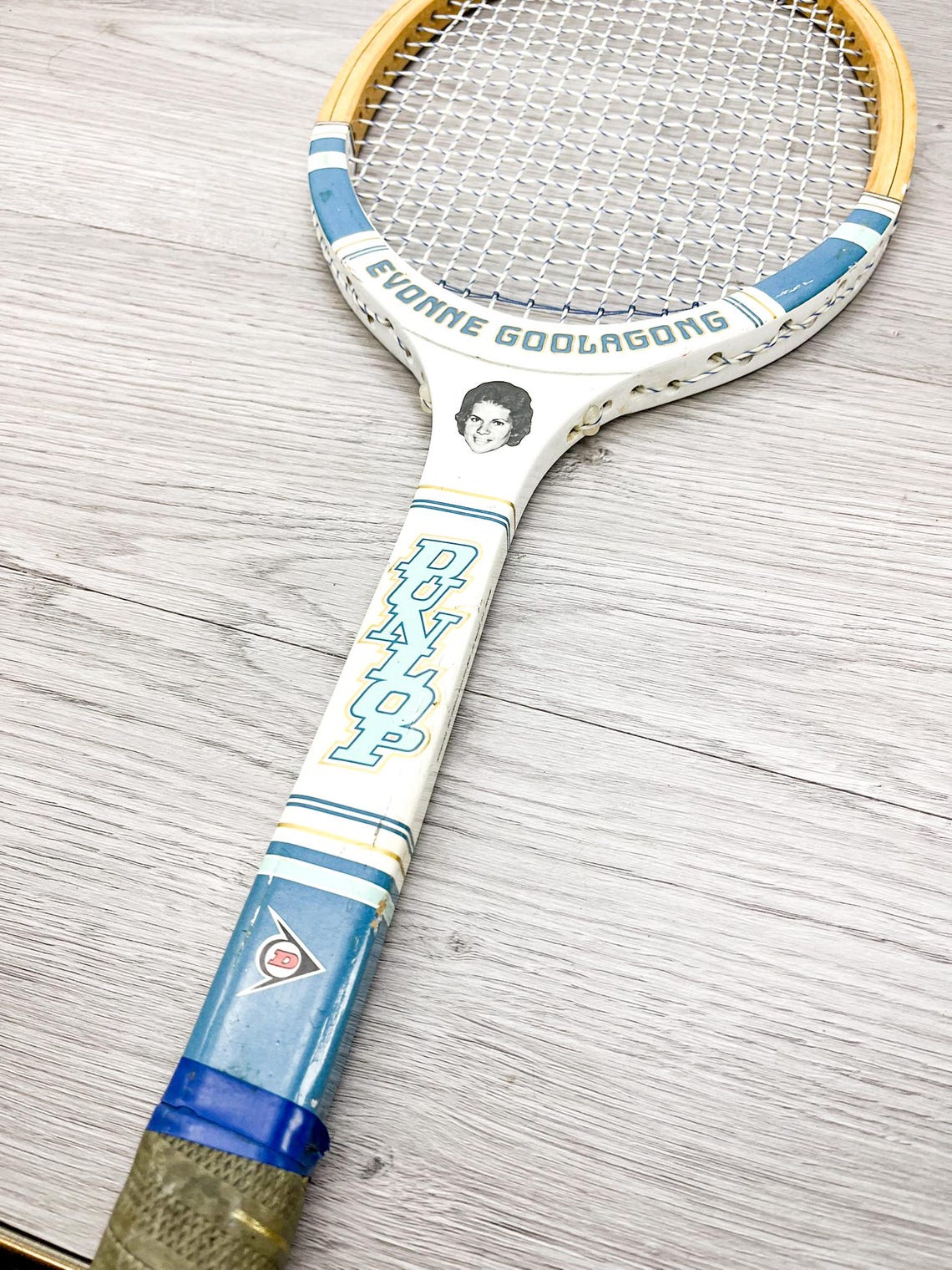 Vintage Wooden Tennis Racket Evonne Goolagong Dunlop Tennis Racket ...