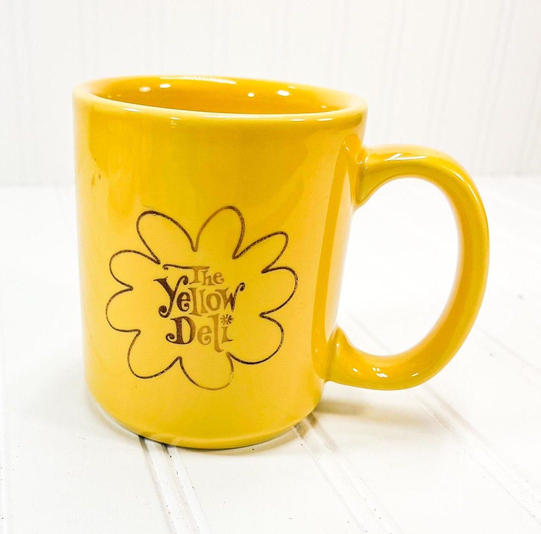 The Yellow Deli Coffee Mug - Rare Yellow Deli Mug - Yellow Coffee Cup ...
