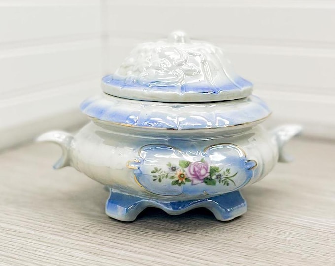 Luster Ware Floral Design Canisters, Spice Canisters, Ginger Spice and ...