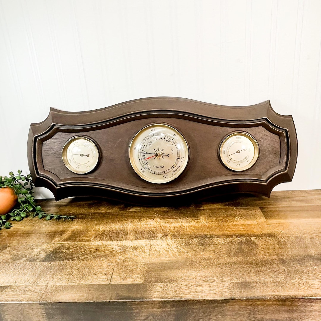 Vintage Weather Station, Airguide Weather Instrument Thermometer ...