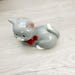 Vintage Porcelain Cat Figurine Gray Cat Figurine Vintage Anamorphic Cat ...