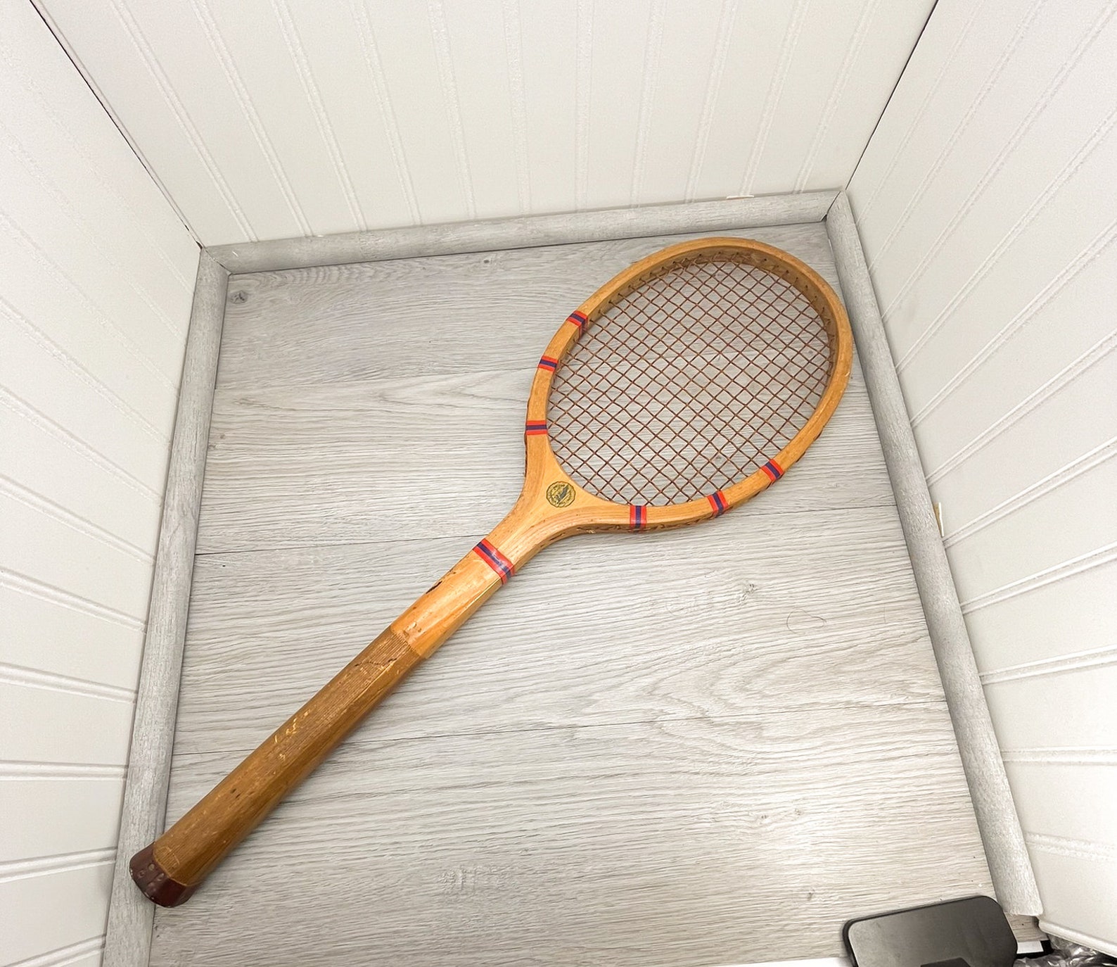Vintage Wooden Tennis Racket Wright Ditson American Eagle Tournament ...