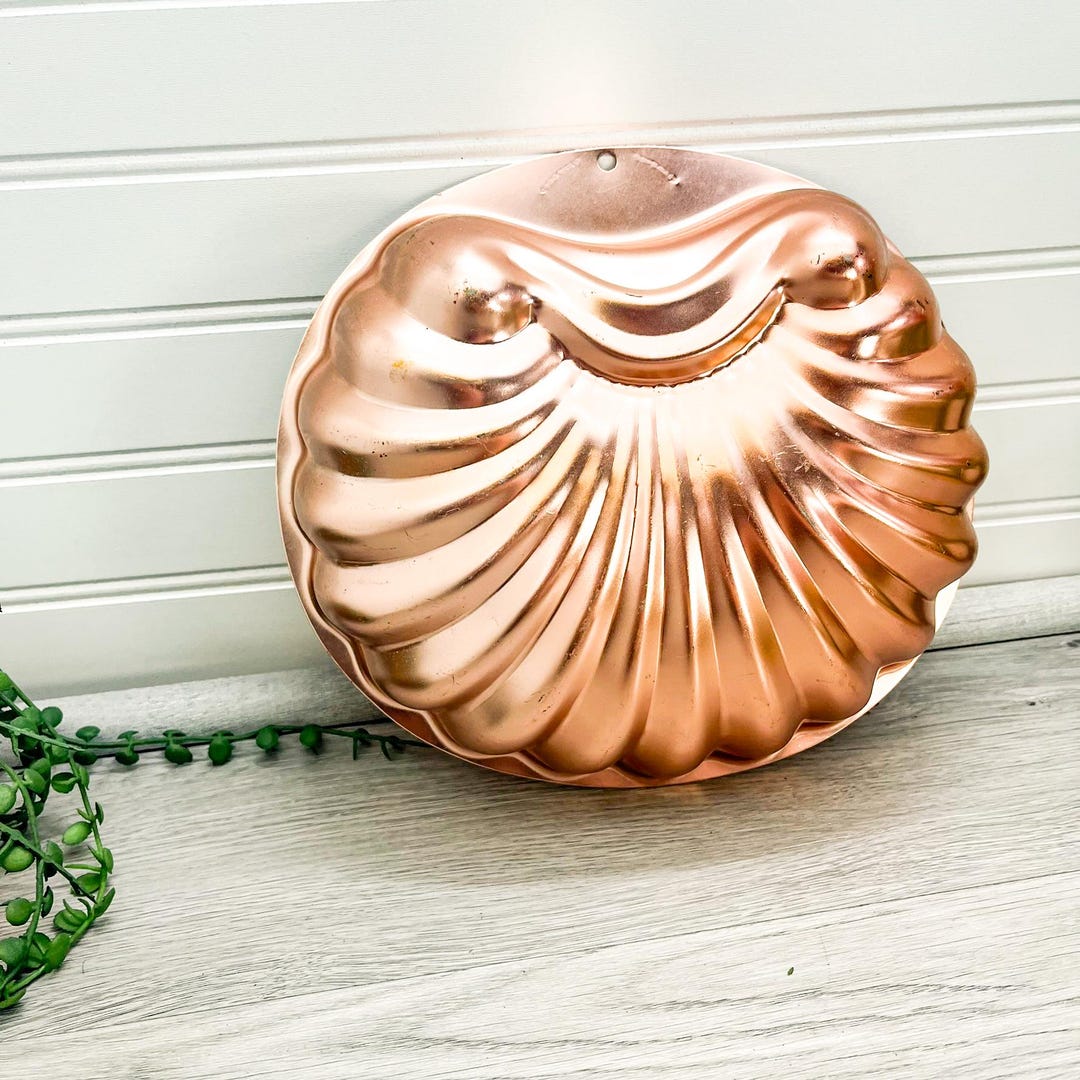 Vintage Copper Metal Seashell Jello Mold Wall Decor - Etsy