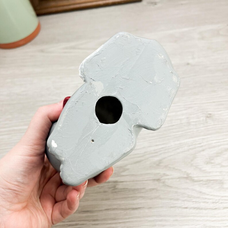 Vintage Porcelain Cat Figurine Gray Cat Figurine Vintage Anamorphic Cat ...