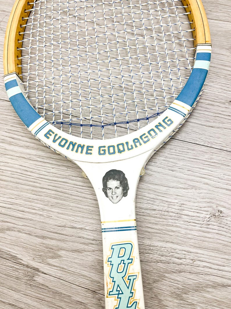 Vintage Wooden Tennis Racket Evonne Goolagong Dunlop Tennis Racket ...