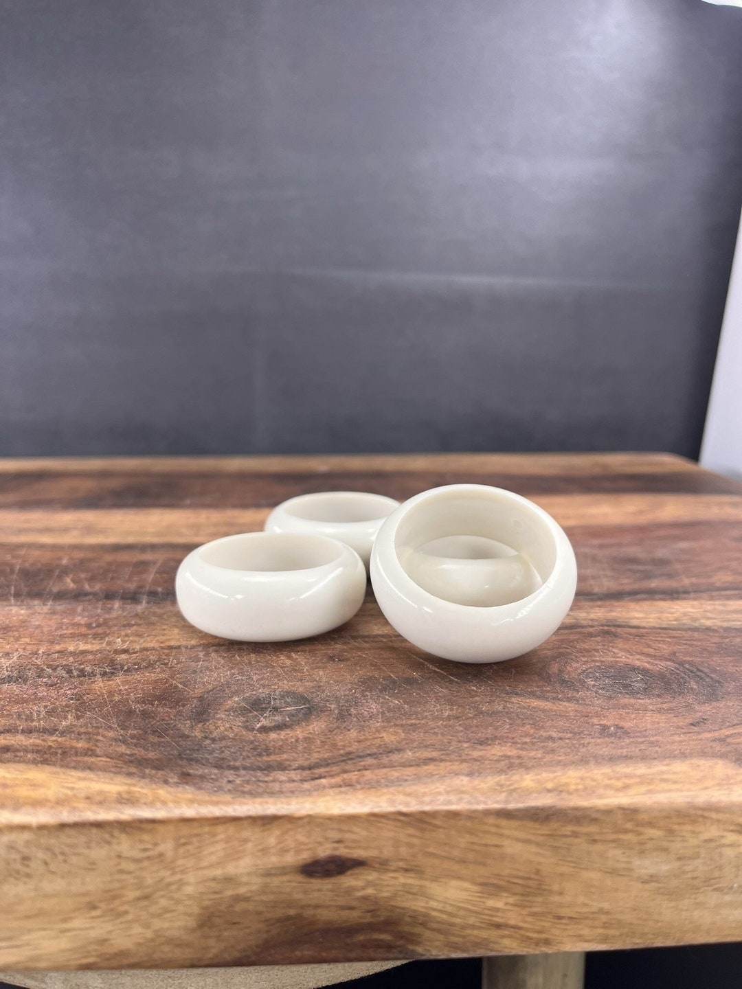 Vintage Bone White Napkin Rings Set of 4 Retro Napkin Rings - Etsy