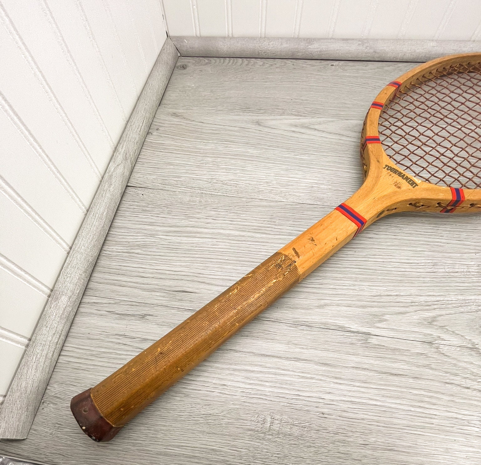 Vintage Wooden Tennis Racket Wright Ditson American Eagle Tournament ...
