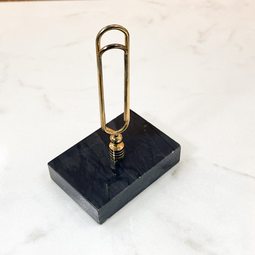 Vintage Giant Paperclip Letter Holder Paperclip Memo Stand Paperclip ...