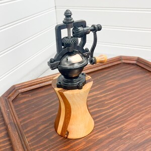 Vintage Wooden Pepper Grinder With Midcentury Modern Design, Steampunk ...