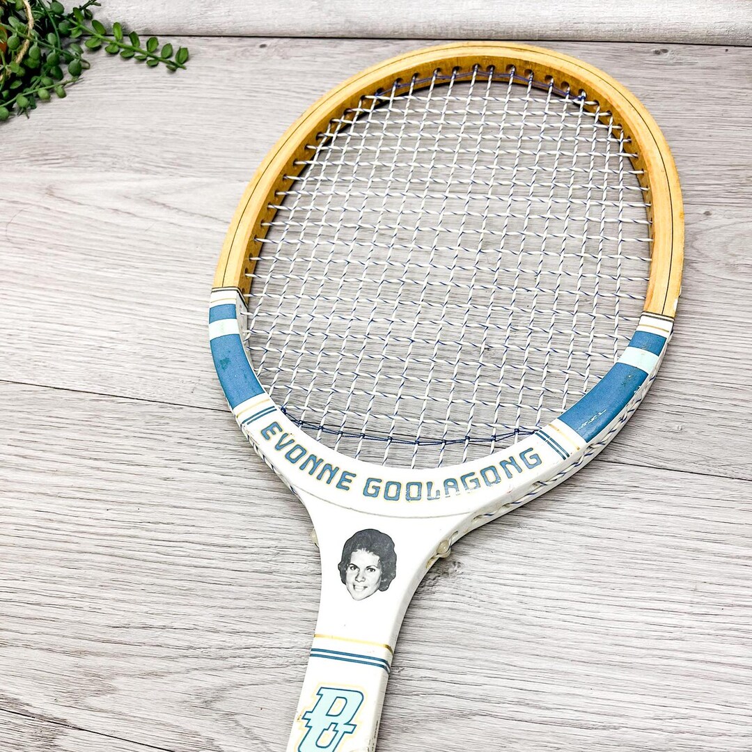 Vintage Wooden Tennis Racket - Evonne Goolagong Dunlop Tennis Racket ...