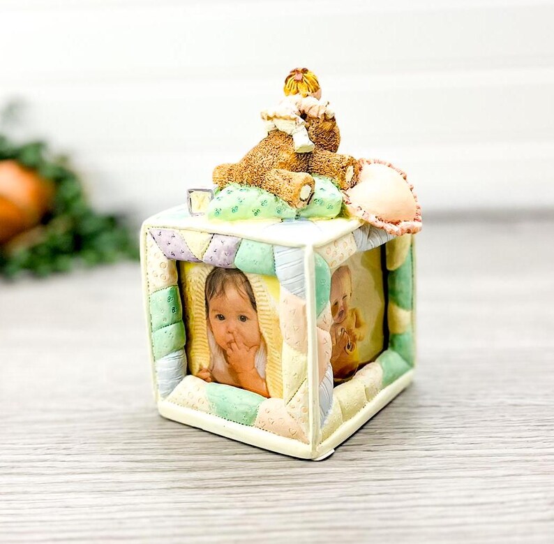 Vintage Musical Baby Photo Cube: Teddy Bear Nursery Decor - Etsy