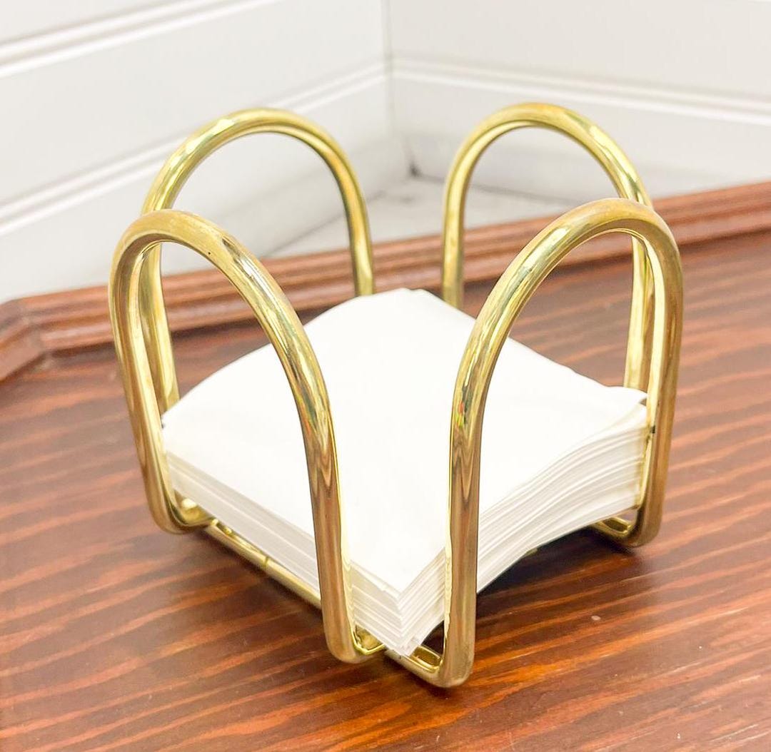 Vintage Brass Plated Memo Rack, Brass Memo Pad Holder - Etsy