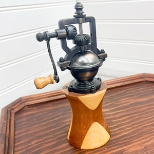 Vintage Wooden Pepper Grinder With Midcentury Modern Design, Steampunk ...