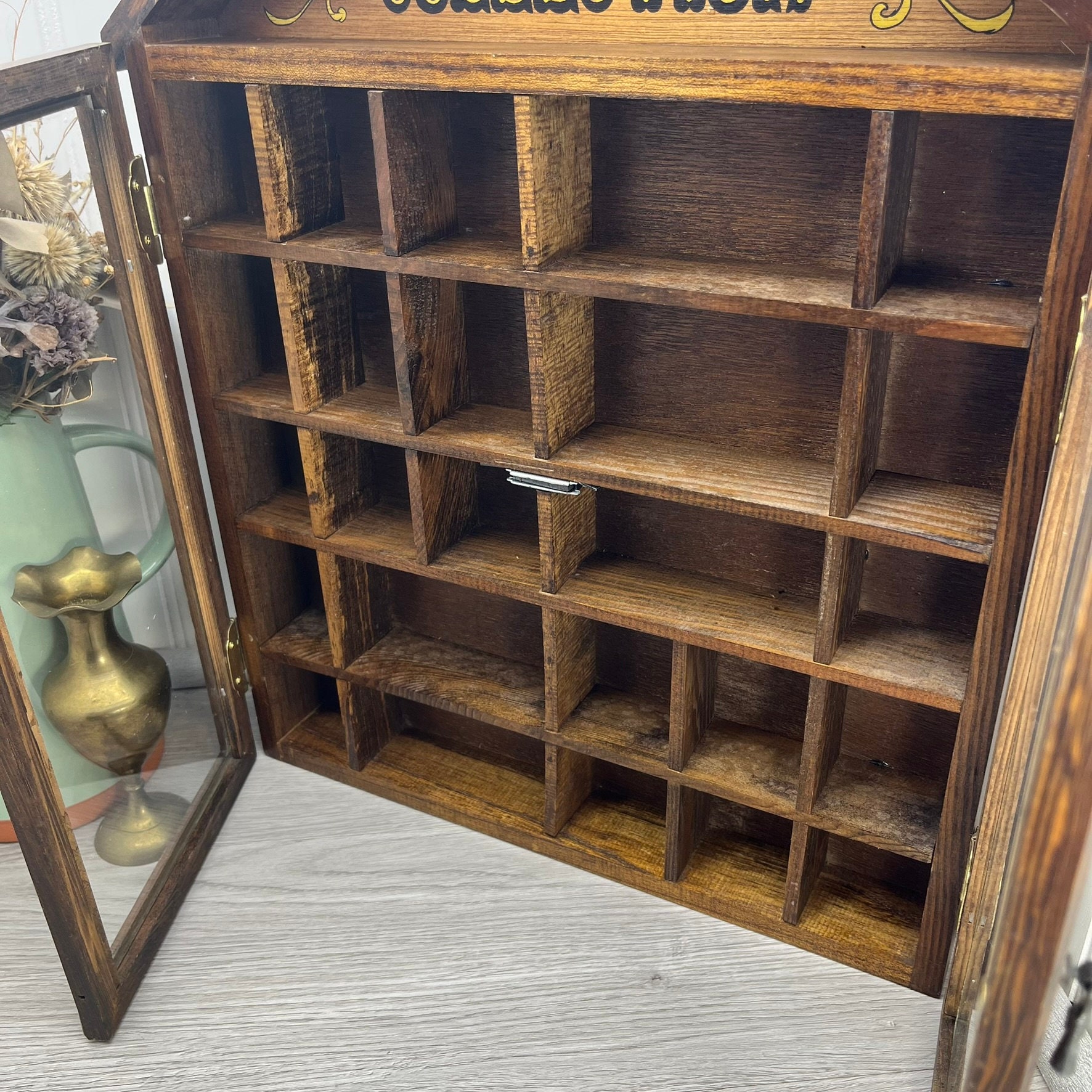 Vintage Enesco Wooden Shadow Box My Collection Curio Wall Hanging ...