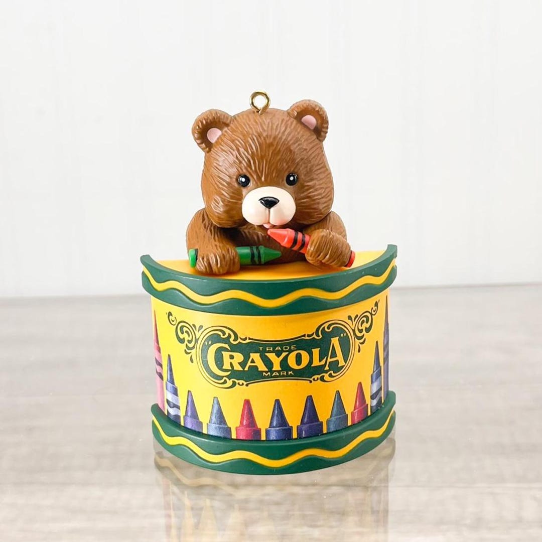 Vintage Crayola Crayon Holiday Ornament: Teddy Bear Ornament - Etsy