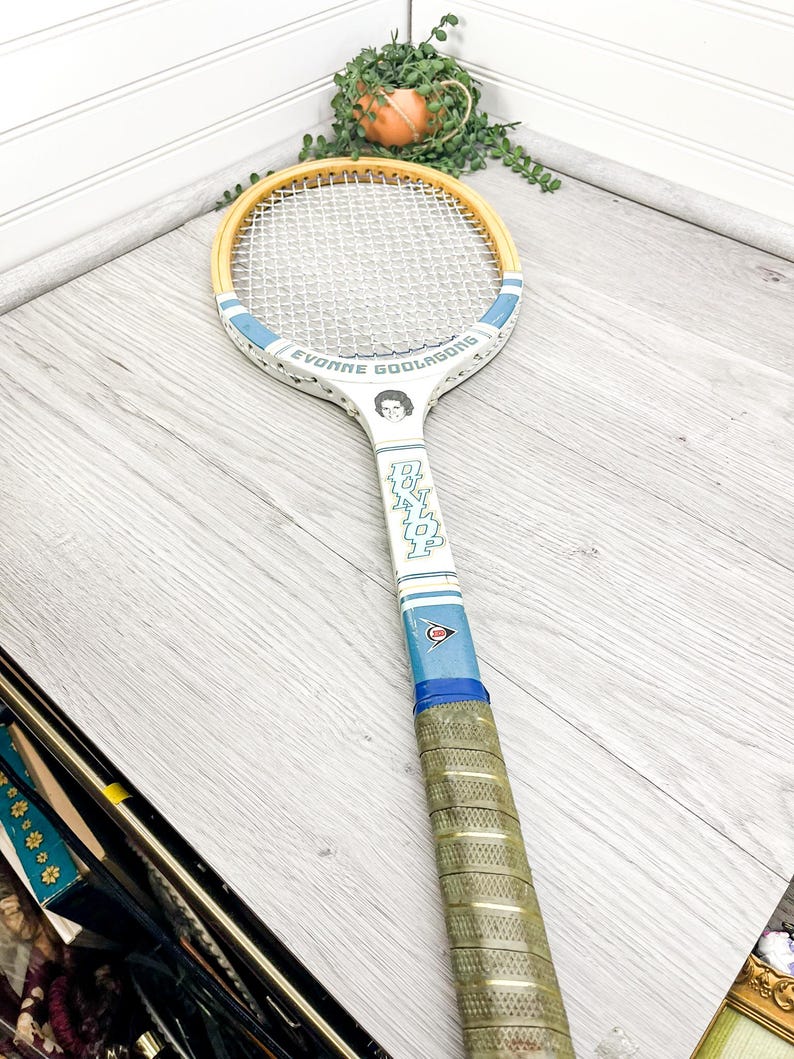Vintage Wooden Tennis Racket Evonne Goolagong Dunlop Tennis Racket ...