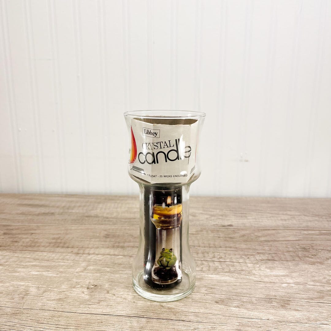 Vintage Libbey Crystal Candle Holder: Floating Votive Vase, 7" Tall - Etsy