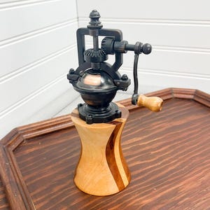 Vintage Wooden Pepper Grinder With Midcentury Modern Design, Steampunk ...